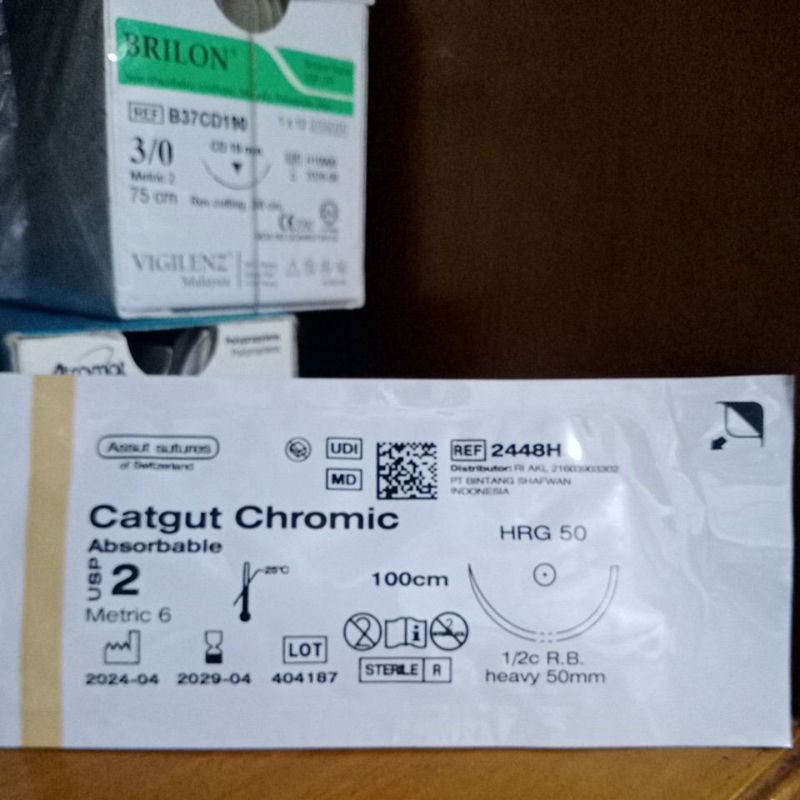 Jual Catgut CHROMIC 2 roundbodied ref2448H ( absorbable) / pc | Shopee ...