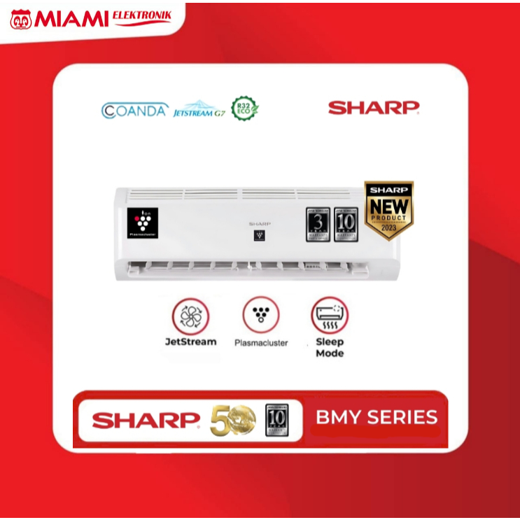 Jual SHARP AH-AP5BMY / AHAP5BMY AC SPLIT 1/2 PK STANDARD PLASMACLUSTER GARUDA SERIES | Shopee ...