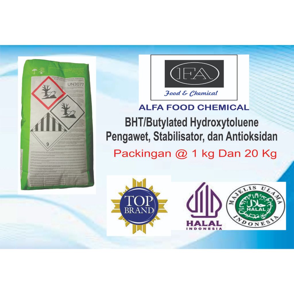 Jual BHT/ANTI OKSIDAN FOOD GRADE PACKINGAN 1 KG DAN 20 KG | Shopee ...