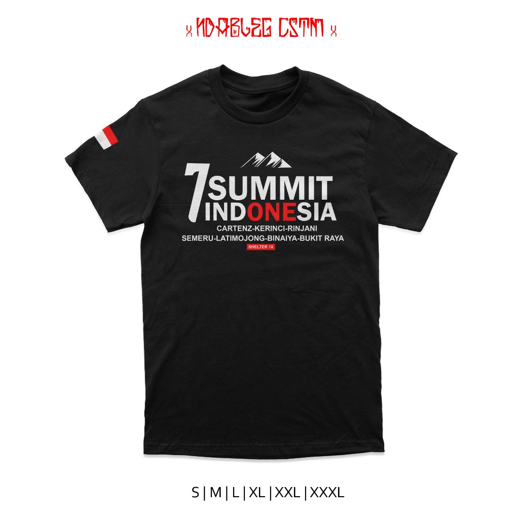 Jual kaos pendaki gunung seven summit indonesia Combed 24s | Shopee ...