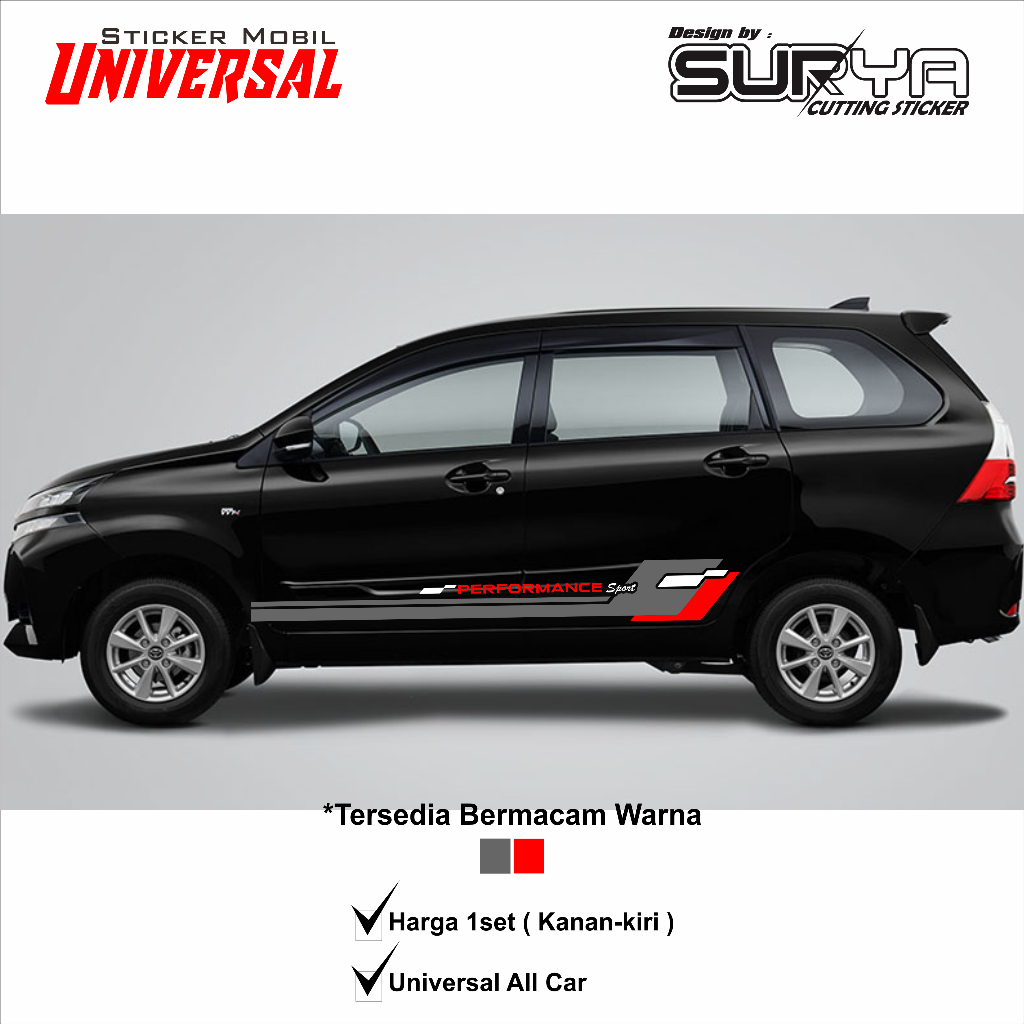 Jual Sticker mobil avanza xenia cutting sporty | Shopee Indonesia