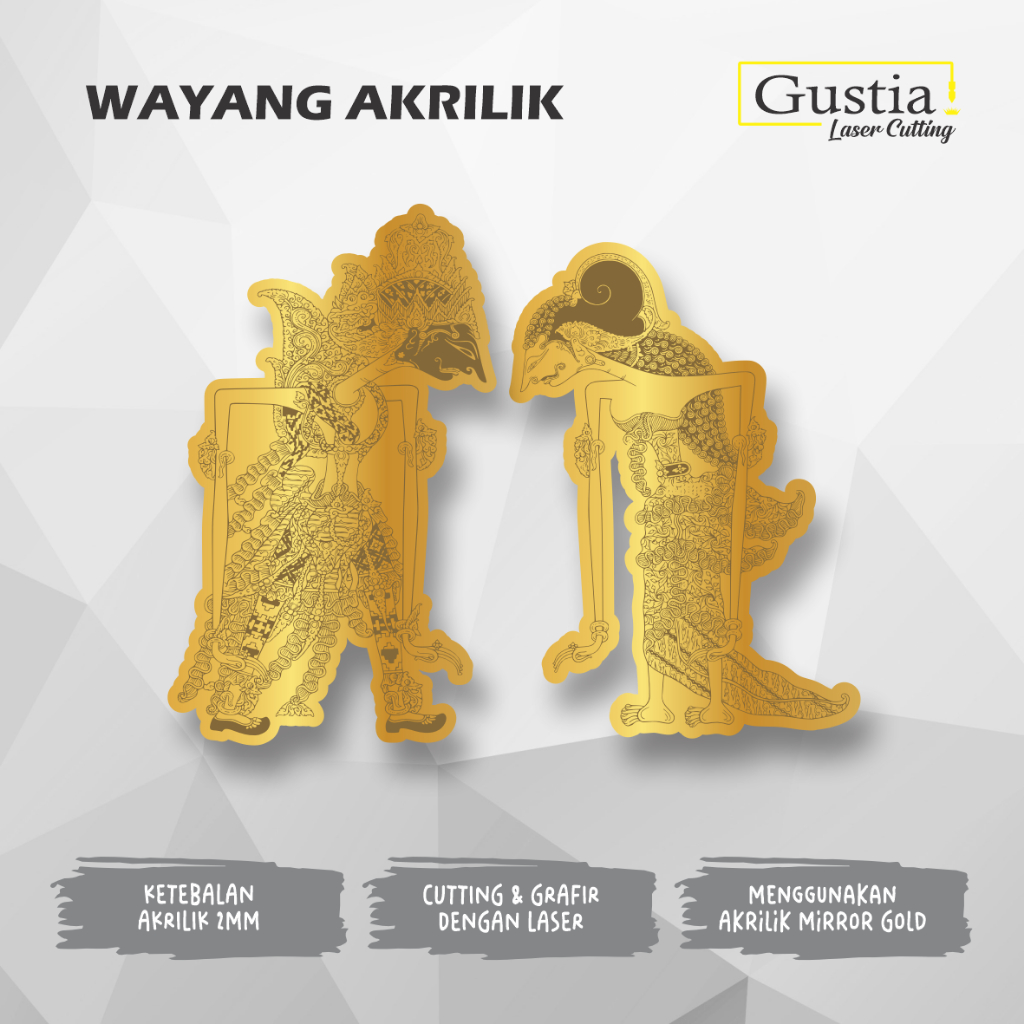 Jual GRAFIR WAYANG RAMA & SHINTA MIRROR GOLD | DEKORASI MAHAR | WAYANG AKRILIK | ORNAMEN MAHAR ...