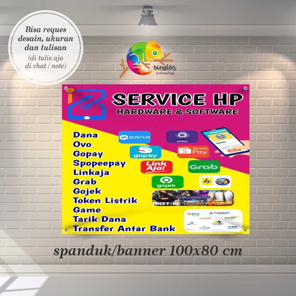 Jual Cetak Spanduk Banner Service Hp | Shopee Indonesia