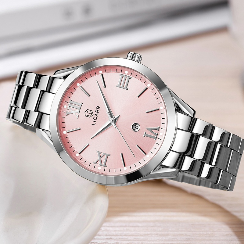 Jual LICARR Jam Tangan Wanita Mewah Kuarsa Stainless Steel Anti Air ...