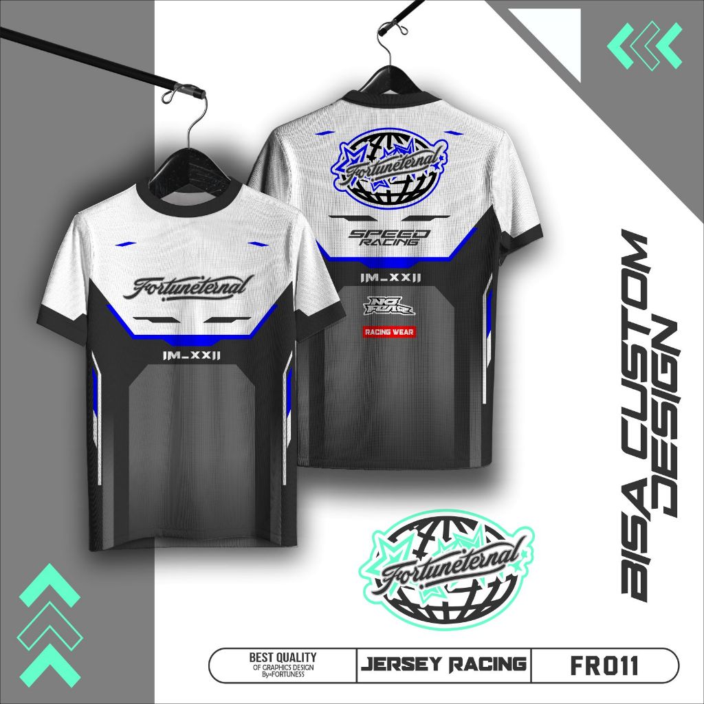 Jual FR011 Jersey Tema Racing Motif Simpel kaos Fortuneeternal | Shopee ...