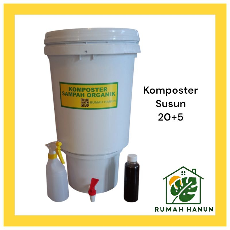 Jual Komposter 20 + 5 (susun) - 20 liter penampung kompos + 5 liter ...