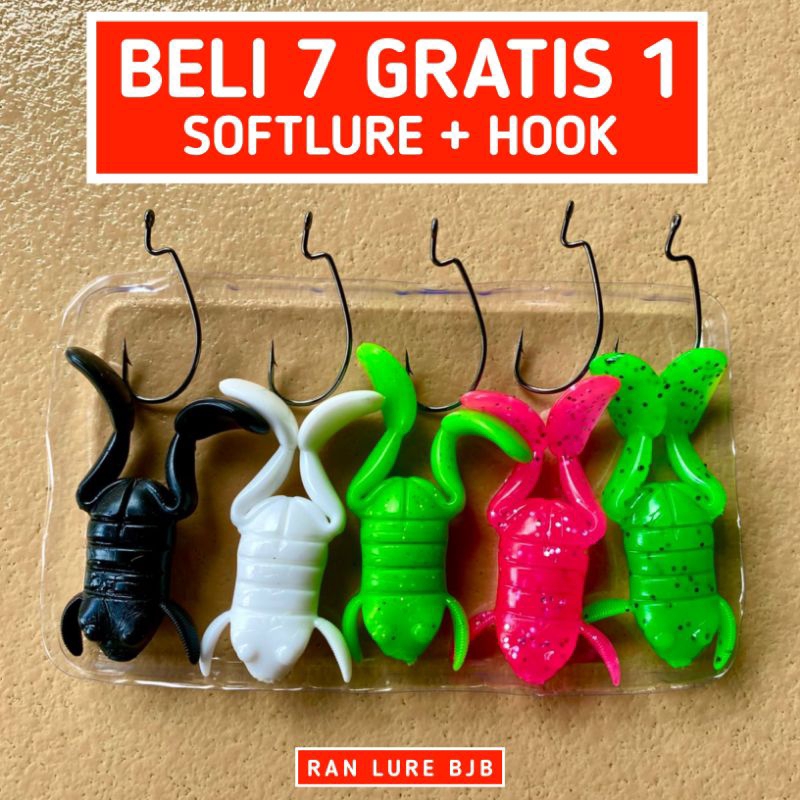 Jual SOFT LURE WALKING FROG 3,7 CM + HOOK KENZI - UMPAN CASTING GABUS ...