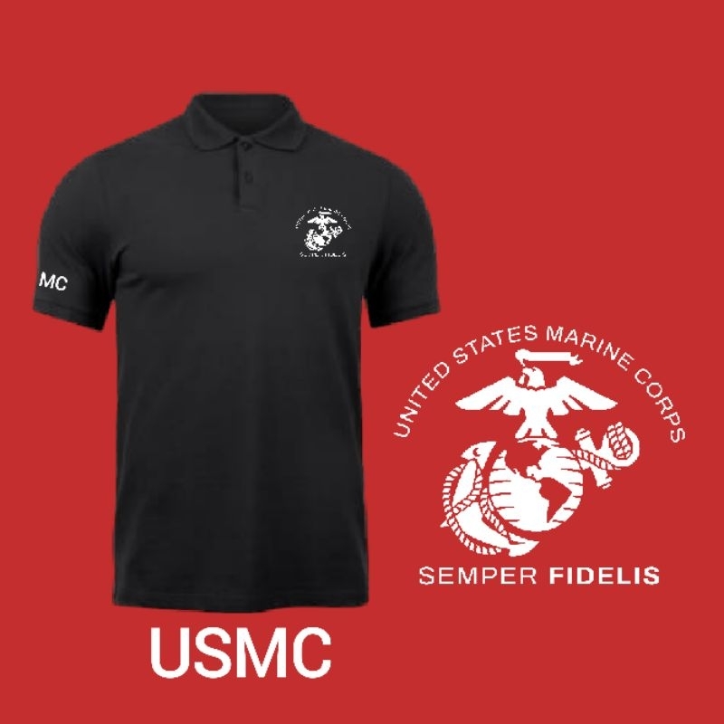 Jual US ARMY POLO SHIRT MILITARY DESIGN USMC "SEMPER FIDELIS" | Shopee ...