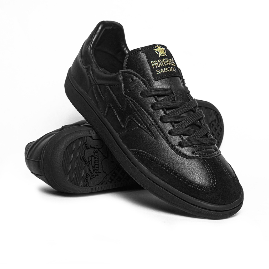 Jual Sepatu Prayer Kids Sabodo Allblack Sneaker Unisex Pria Wanita ...