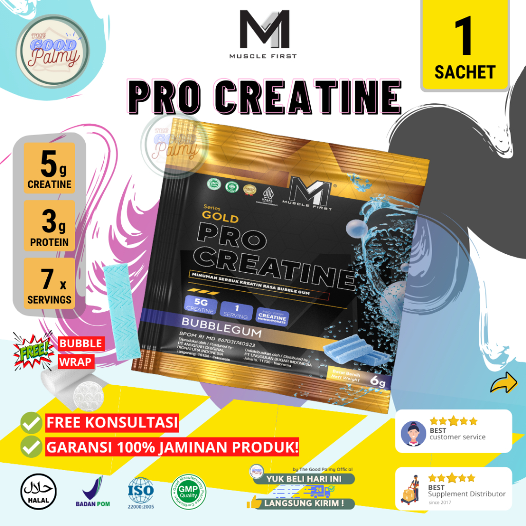 Jual M1 PRO CREATINE 1 Sachet 6 gr Ecer Saset MUSCLE FIRST SASET M1 ...