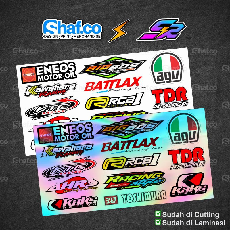 Jual STICKER PACK MOTOR RACING //STIKER SPONSOR RACING // STIKER MOTOR ...