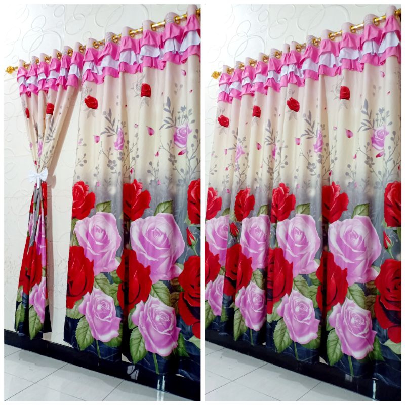 Jual Hordeng Rumbai Pita Terbaru 12 Ring Pintu Jendela lain daripada ...