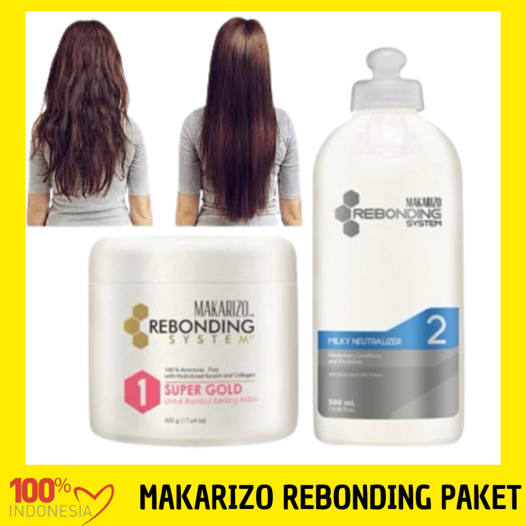 Jual Makarizo Rebonding System Obat Pelurus Rambut Smoothing Paket Step ...