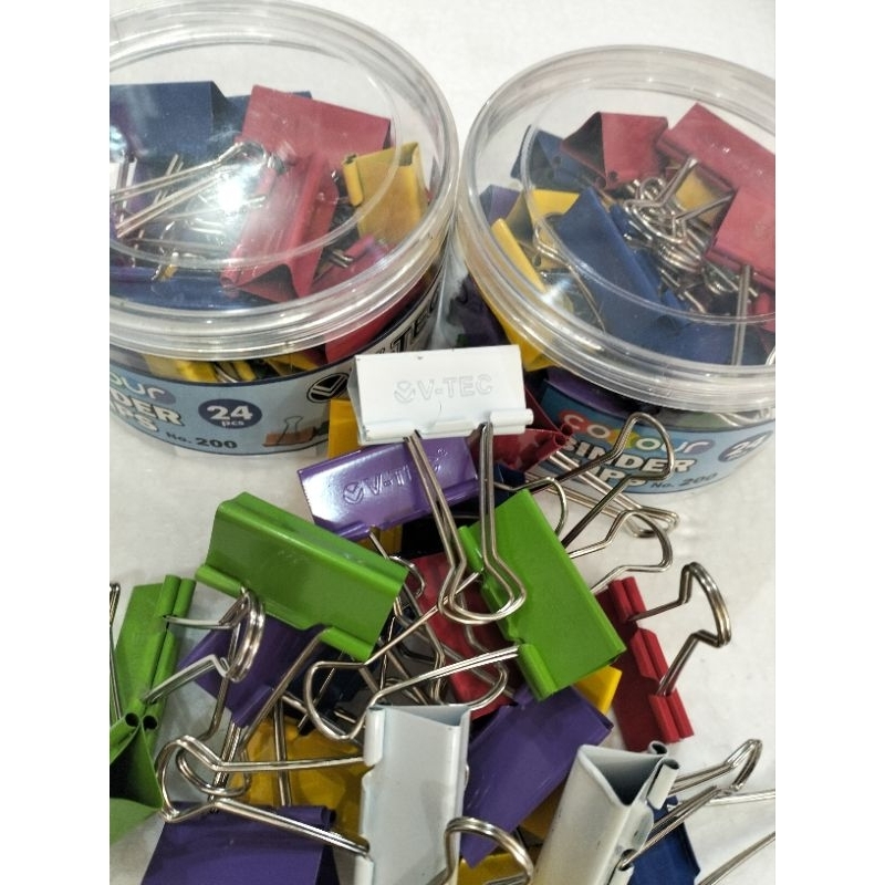 Jual BINDER CLIP WARNA NO.200 merk VTEC BINDERCLIP WARNA WARNI BINDER ...