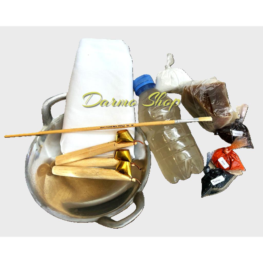Jual Paket Alat dan Bahan Batik Wajan, Canting, Kuas, Kain, Malam, Soda ...