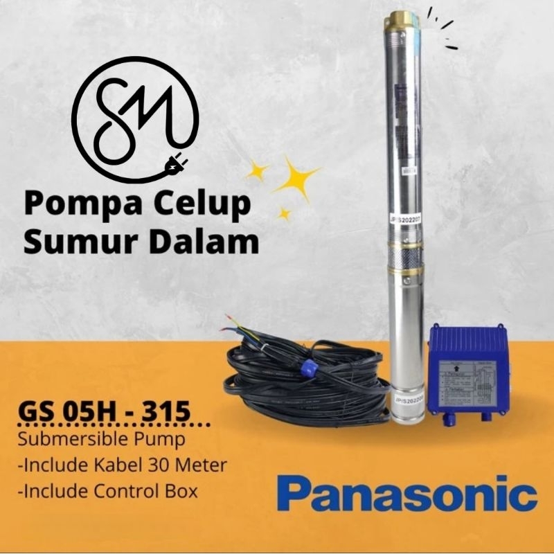 Jual Pompa Air Celup Panasonic GS 05H 315 Sumur Dalam Sumersible pump 3 ...