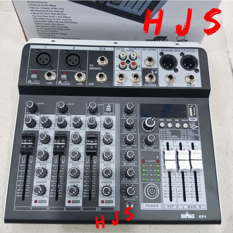 Jual KP4 Audio mixer professional 4/8 channel mixer, support Bluetooth ...