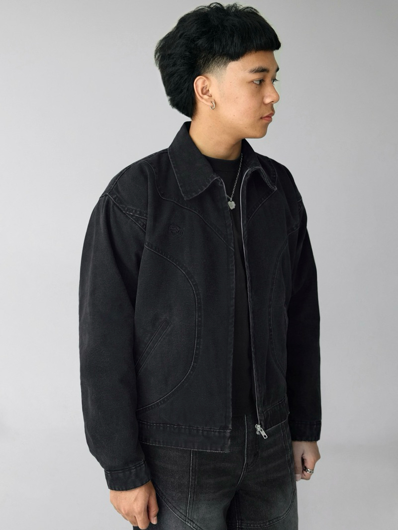 Jual Boxy Washed Canvas Work Jacket V2 | Shopee Indonesia