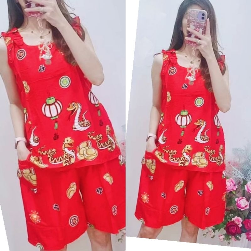 Jual LD100 Yukensi Tali Serut Baju Tidur Piyama Imlek Shio Uler Snake ...