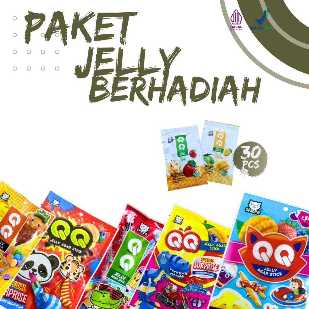 Jual [PRODUK BARU] QQ JELLY AGAR STICK BERHADIAH 30 PCS MAINAN JELLY MANIS 2 RASA YOUGURT MANGGA ...
