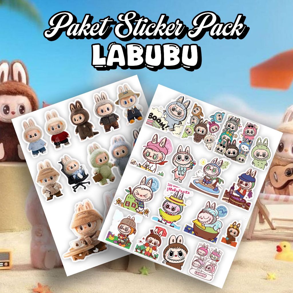 Jual PROMO BESAR Paket Sticker Pack Labubu Stiker Laptop Setiker Buku ...