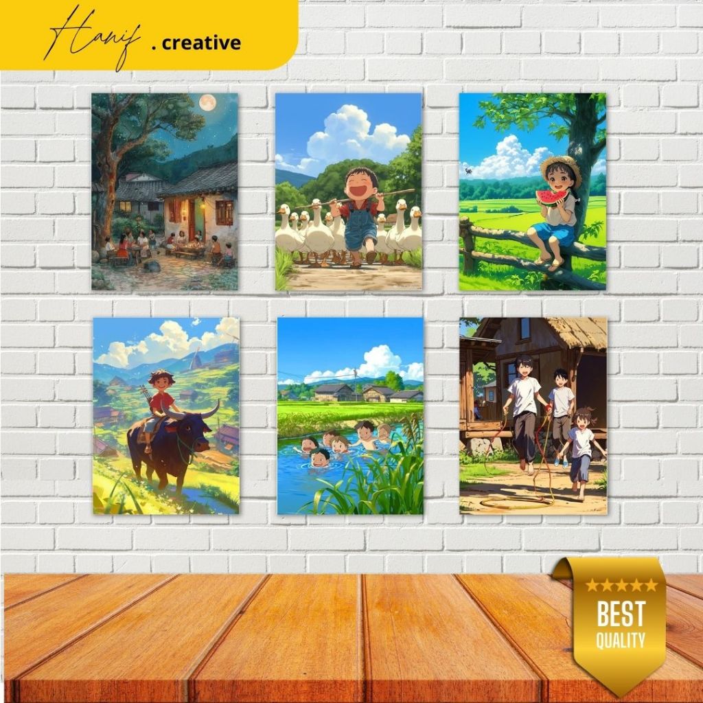 Jual Hiasan Dinding Poster Kayu MDF - POSTER NOSTALGIA KIDS ANIMASI ...