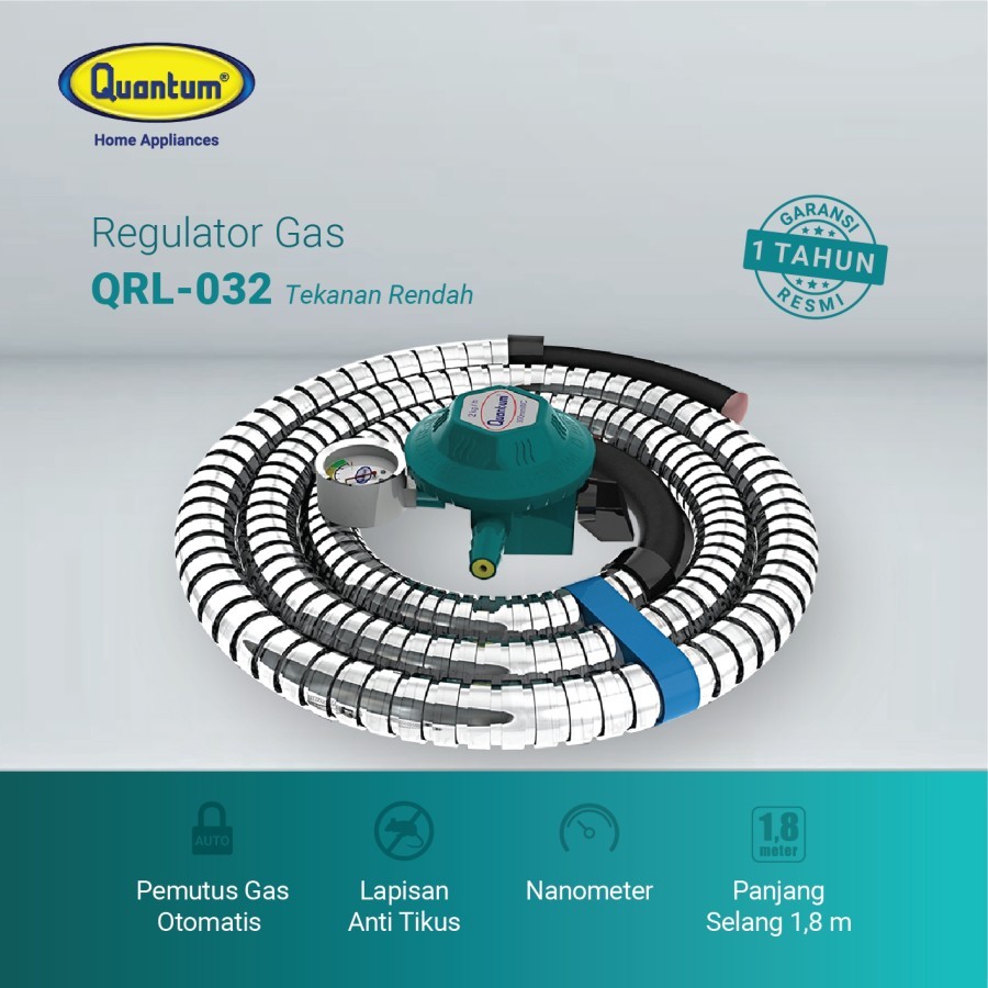 Jual Selang & Regulator Gas Quantum QRL - 032 / Quantun Selang Gas Set ...
