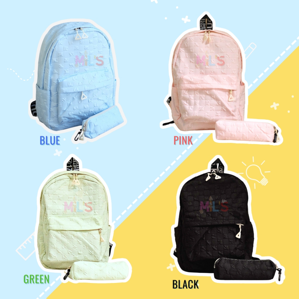 Jual [ CUTE MIL'S ]BACK TO SCHOOL TAS UNISEX TRAVELLING SEKOLAH RANSEL ...