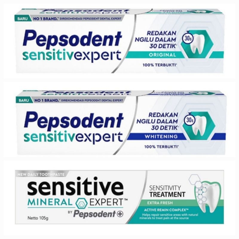 Jual Pepsodent Sensitive Expert Original 100g, Expert Whitening 100g ...