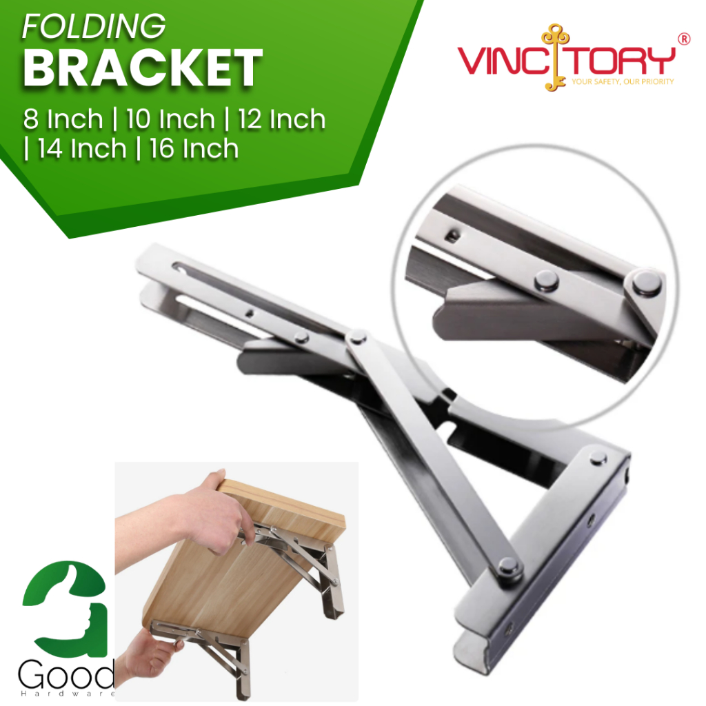 Jual Folding Bracket Siku Rak Dinding Lipat Vincitory / Engsel Siku ...