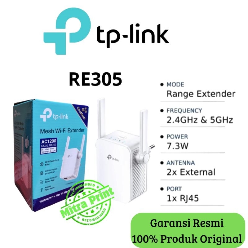 Jual TP-LINK RE305 AC1200 Wifi Range Extender Support Dual Band 2.4g ...