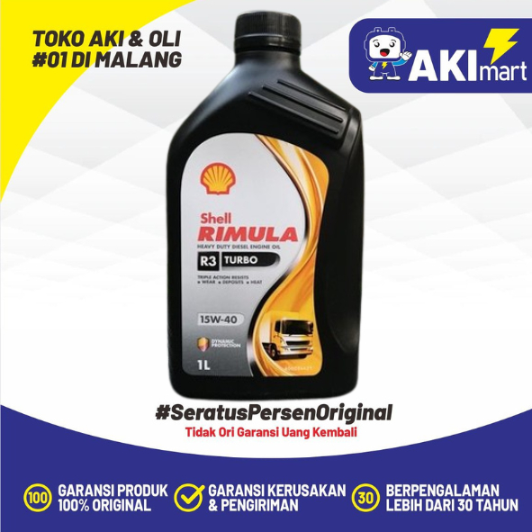 Jual Shell Rimula R3 Turbo 15W40 1 Liter Oli Mobil | Shopee Indonesia