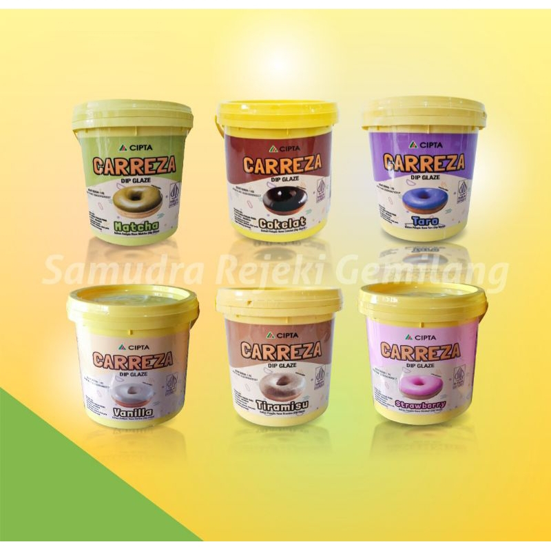 Jual Carreza Dip Glaze 1kg All Varian / Topping Donat RASA LENGKAP ...