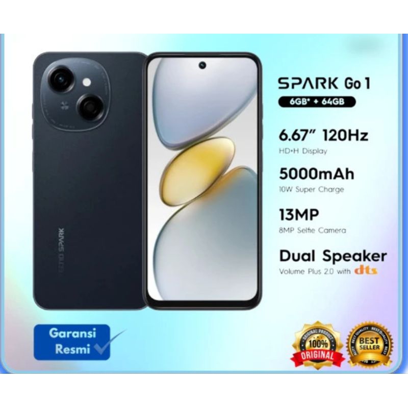 Jual Tecno Spark Go 1 4/64GB Garansi resmi | Shopee Indonesia