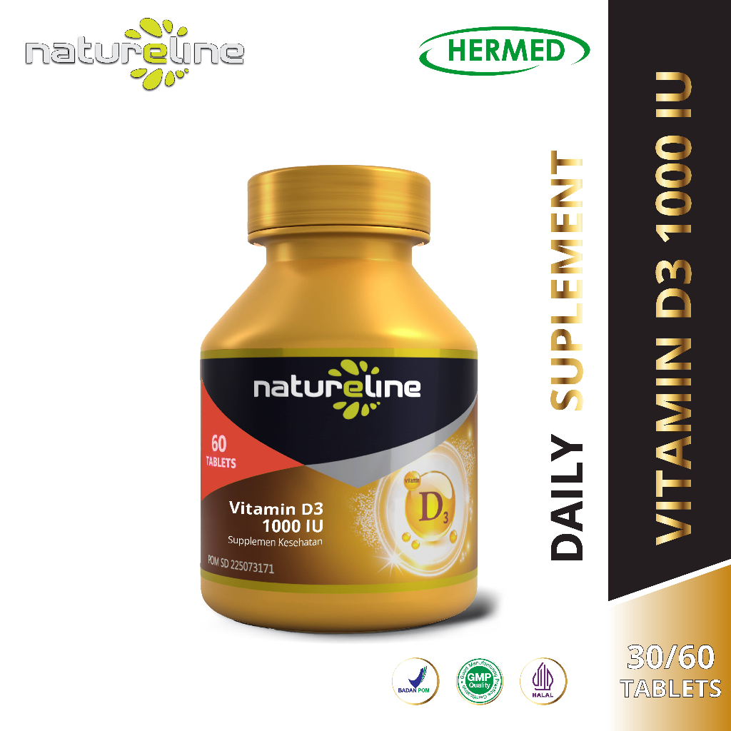 Jual NATURELINE D3 1000IU ISI 60 | Shopee Indonesia