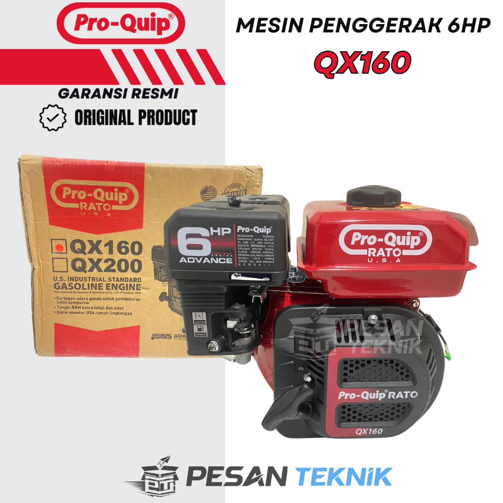 Jual Mesin Penggerak Gasoline Engine Bensin 4 Tak 6HP Proquip QX160 ...