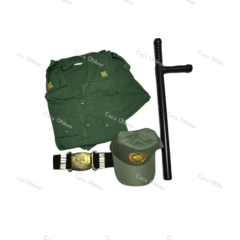 Jual Baju Hansip Linmas Seragam Setelan + Kopel Topi | Shopee Indonesia