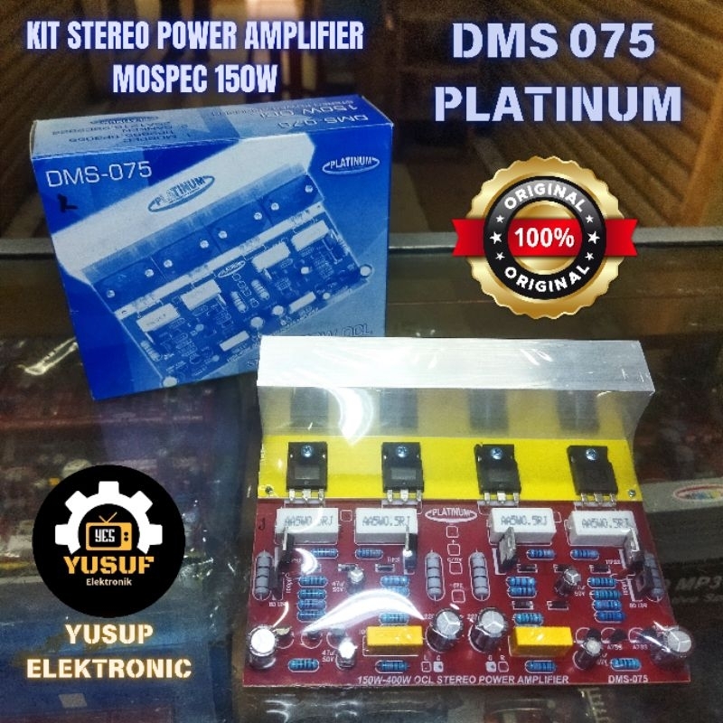 Jual KIT Power Amplifier OCL Stereo 150-400 Watt TR TIP MOSPEC Platinum DMS-075 ORIGINAL ...