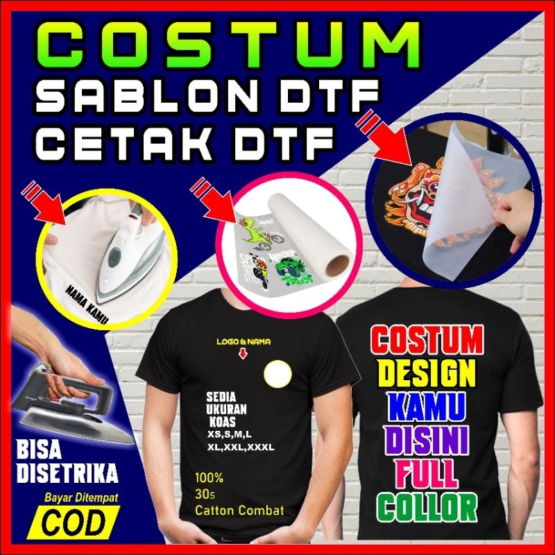 Jual Costum Sablon/stiker nama,sablon logo,sablon DTF | Shopee Indonesia