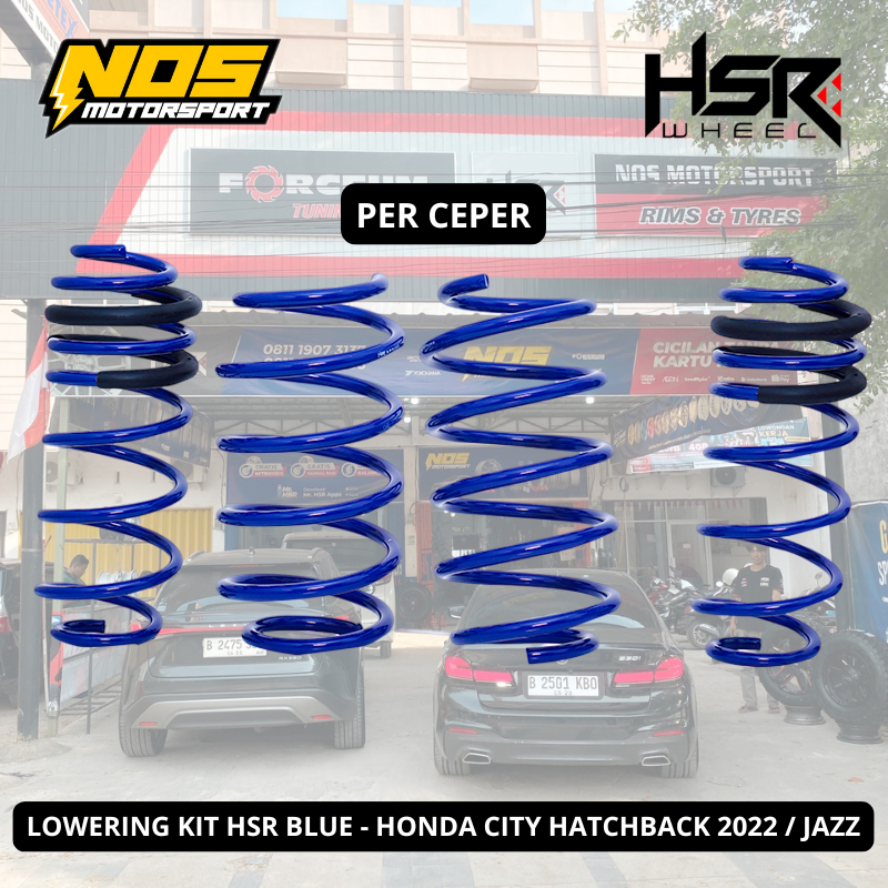 Jual LOWERING KIT HSR BLUE - HONDA CITY HATCHBACK 2022 / JAZZ | Shopee ...