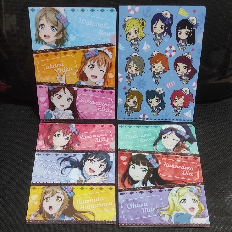 Jual Set 4 Mini Clearfile Clear File Anime Love Live Aqours Original ...