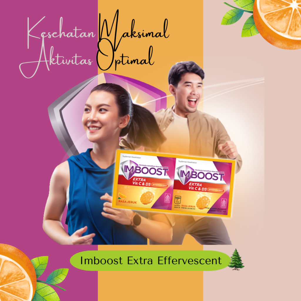 Jual Imboost Extra Vitamin C & D3 Effervescent Sachet isi 2 Tablet Rasa ...