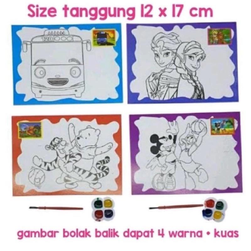 Jual Paket Mewarnai anak + pewarna + kuas | Shopee Indonesia
