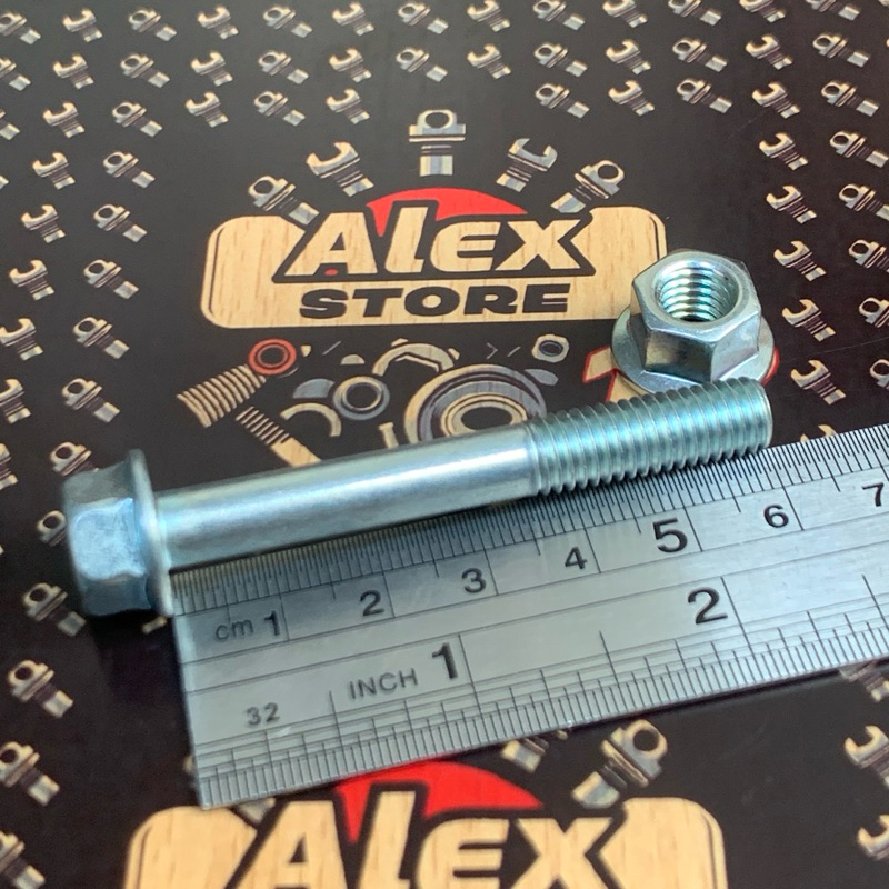 Jual BAUT TOPI M8x60+MUR BAUT FLANGE BOLT KUNCI 12/BAUT TOPI M8x60 ...