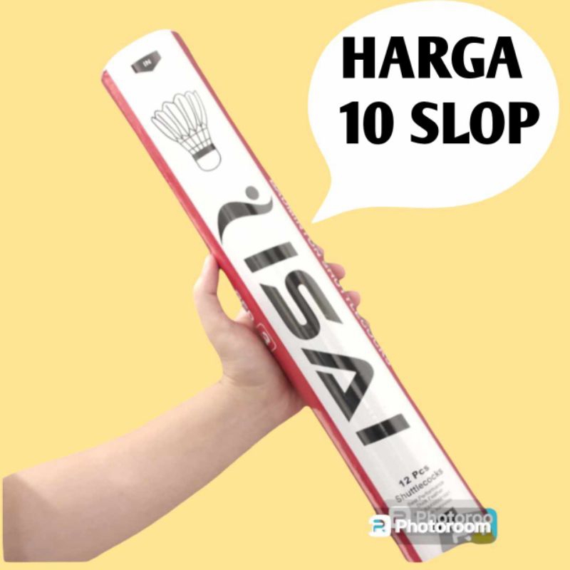 Jual 10 Slop Isai Merah Shuttlecock Cock Kok Bola Bulu Tangkis ...