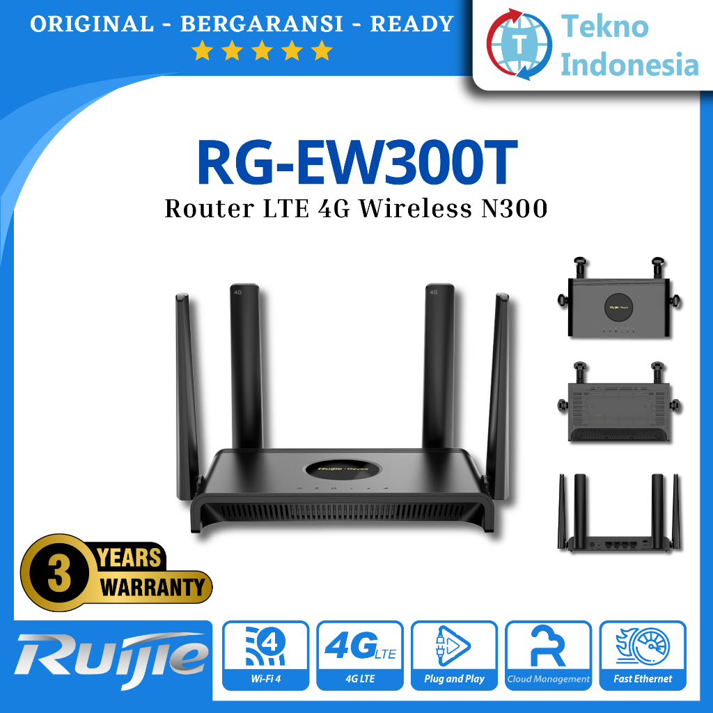 Jual Ruijie Reyee RG-EW300T N300 Wireless 4G LTE Router Highlights ...