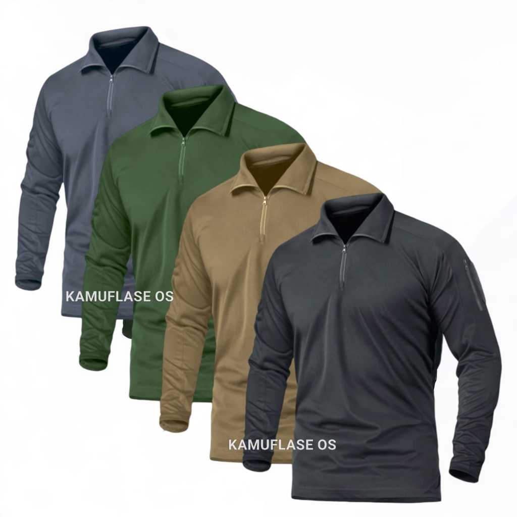 Jual Combat Shirt kaos tactical polos panjang baju BDU TNI Polri securty banser PP Kaos Army ...