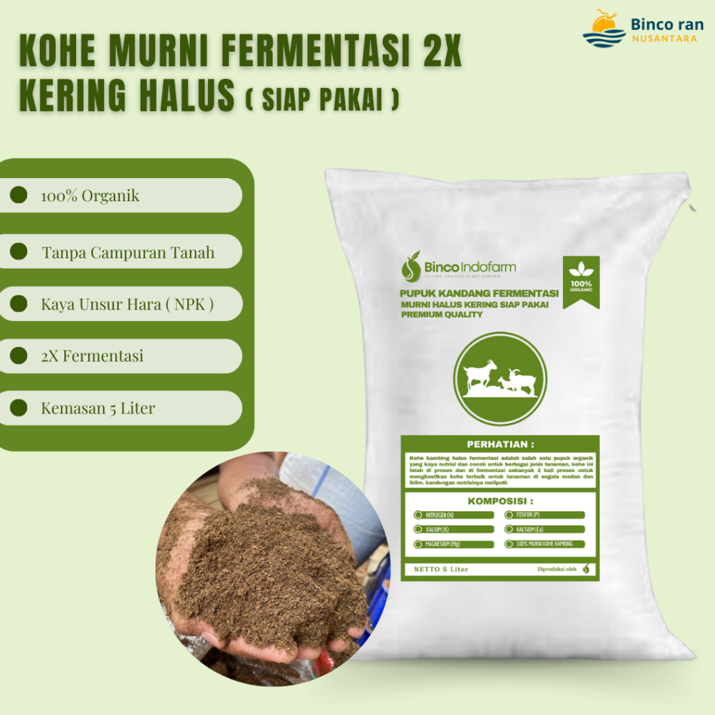 Jual KOHE KAMBING 100% NATURAL 2X FERMENTASI HALUS SIAP PAKAI UNTUK ...