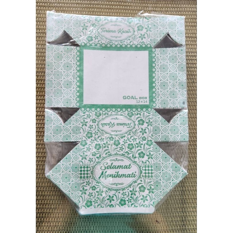 Jual KOTAK KUE / SNACK BOX / TEMPAT KUE Ukuran 12 x 14 (100 lbr ...