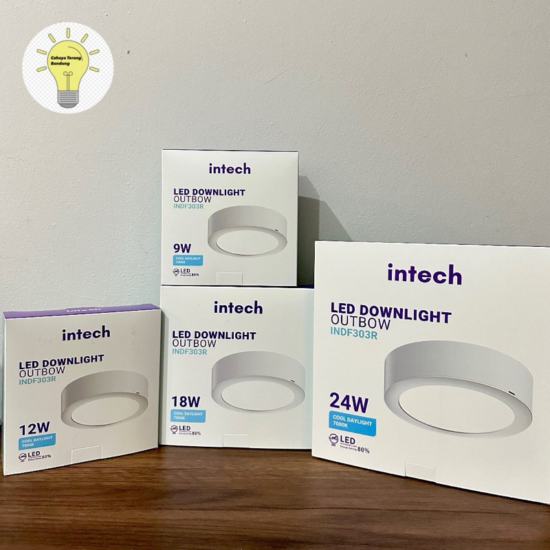 Jual LAMPU LED PLAFON SLIMDOWNLIGHT INTECH OUTBOW -INDF303R | Shopee ...